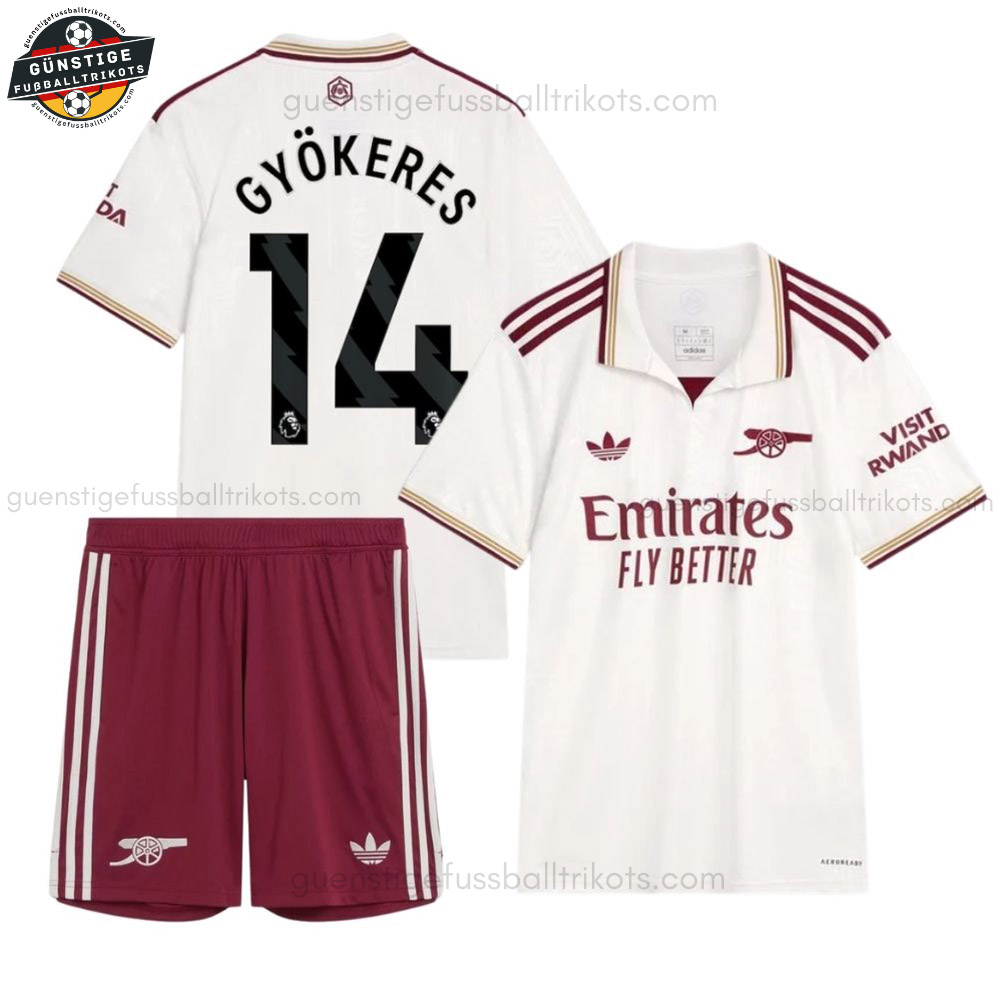 Arsenal GYÖKERES 14 Drittes Fußballtrikot Kinder Set 25/26